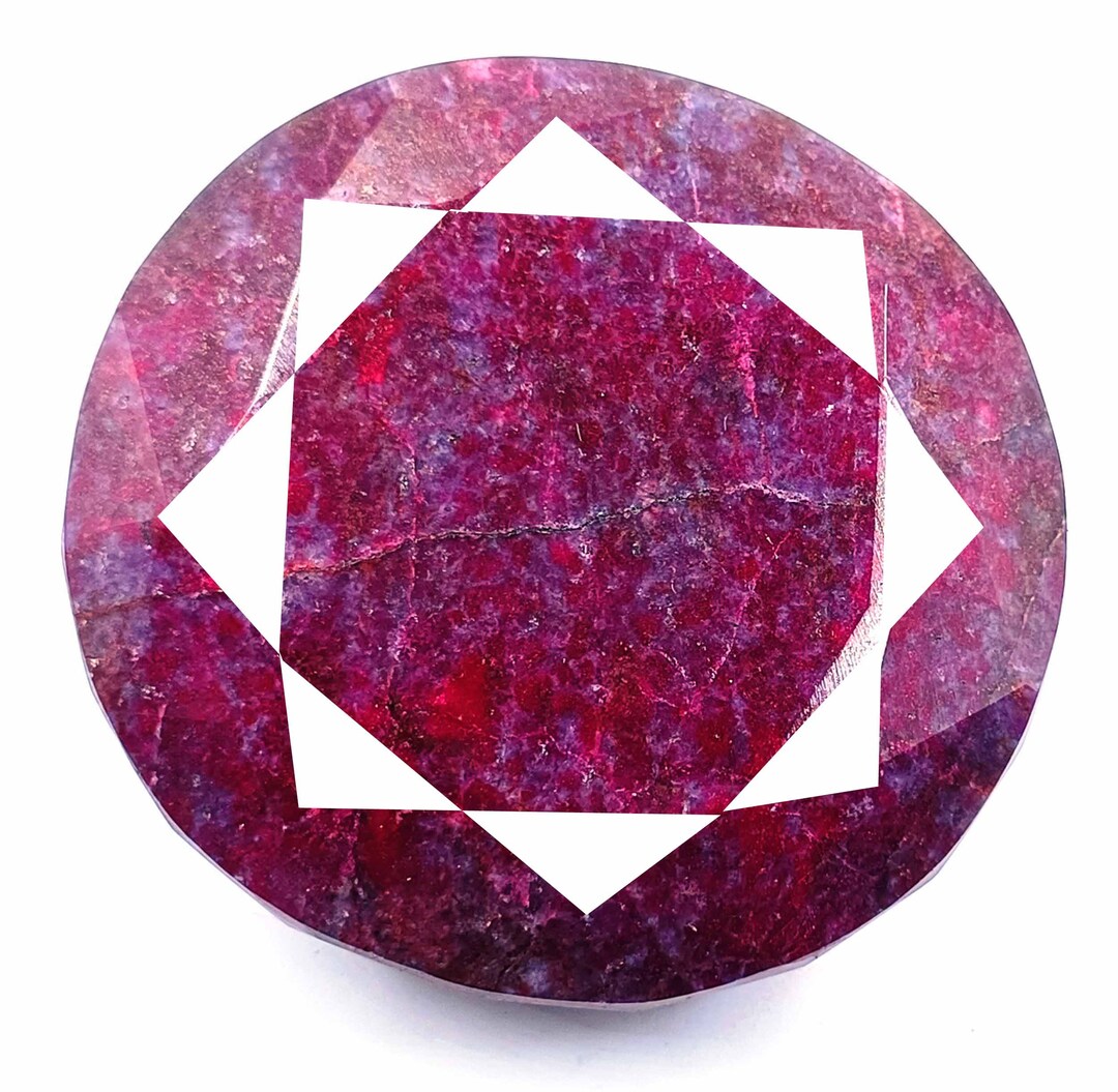 Buy Ruby Natural African Red Ruby Faceted Round Cut Stone 2475 Carat ...