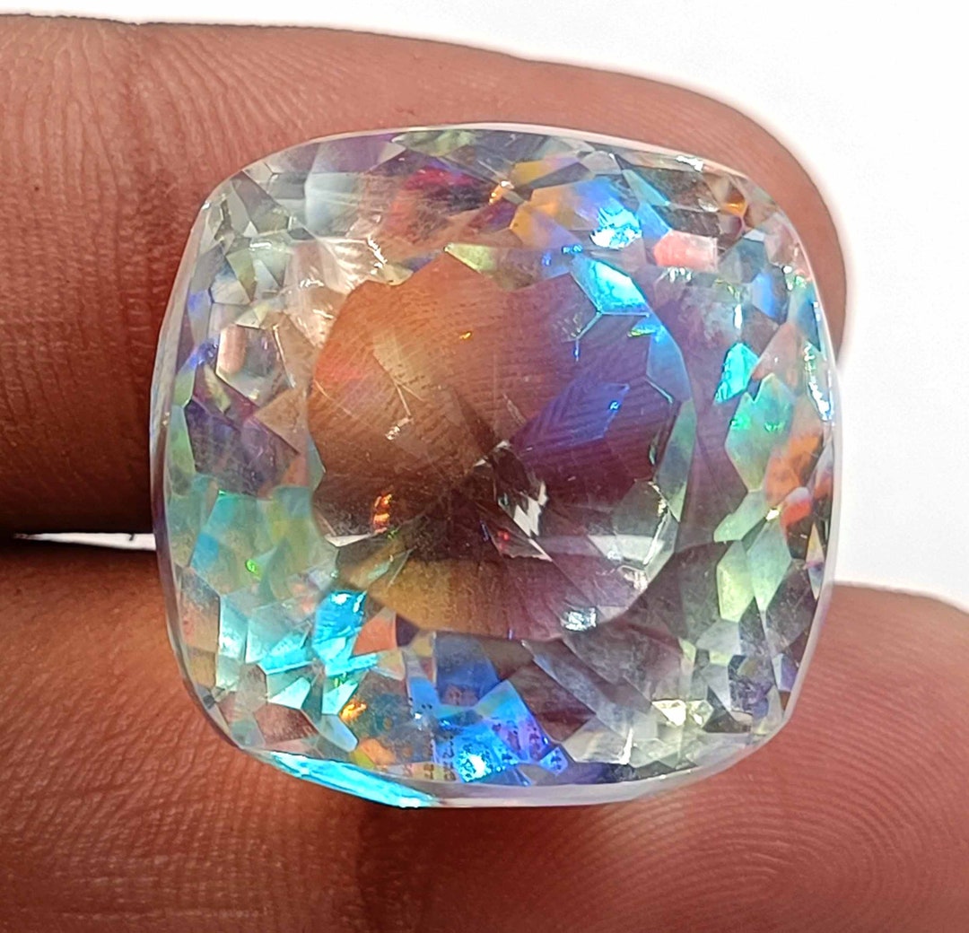 Buy MYSTIC Gemstone Eidedlprecious IGL Certified Rainbow Fire Gemstone ...