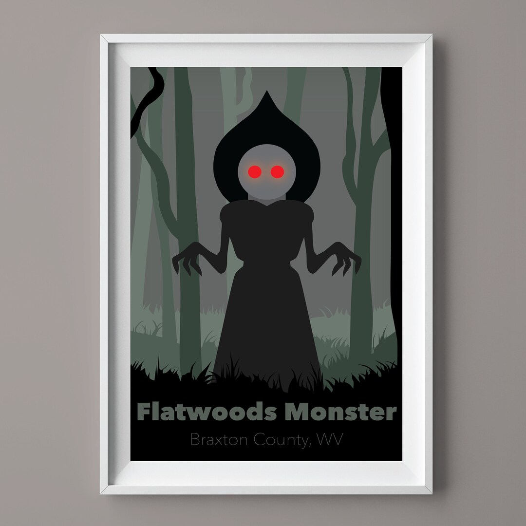 Flatwoods Monster Cryptid Print Monsters Living Room Decor - Etsy