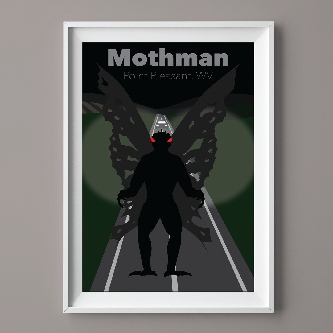 Mothman, Cryptid Print, Monsters, Living Room Decor, Home Decor ...