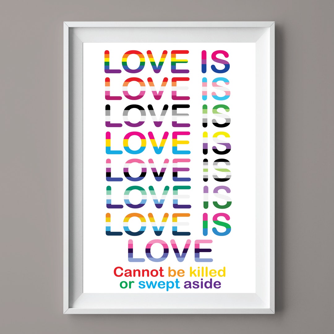 Love is Love Poster LGBTQ Poster Pride Poster LGBTQ Pride - Etsy