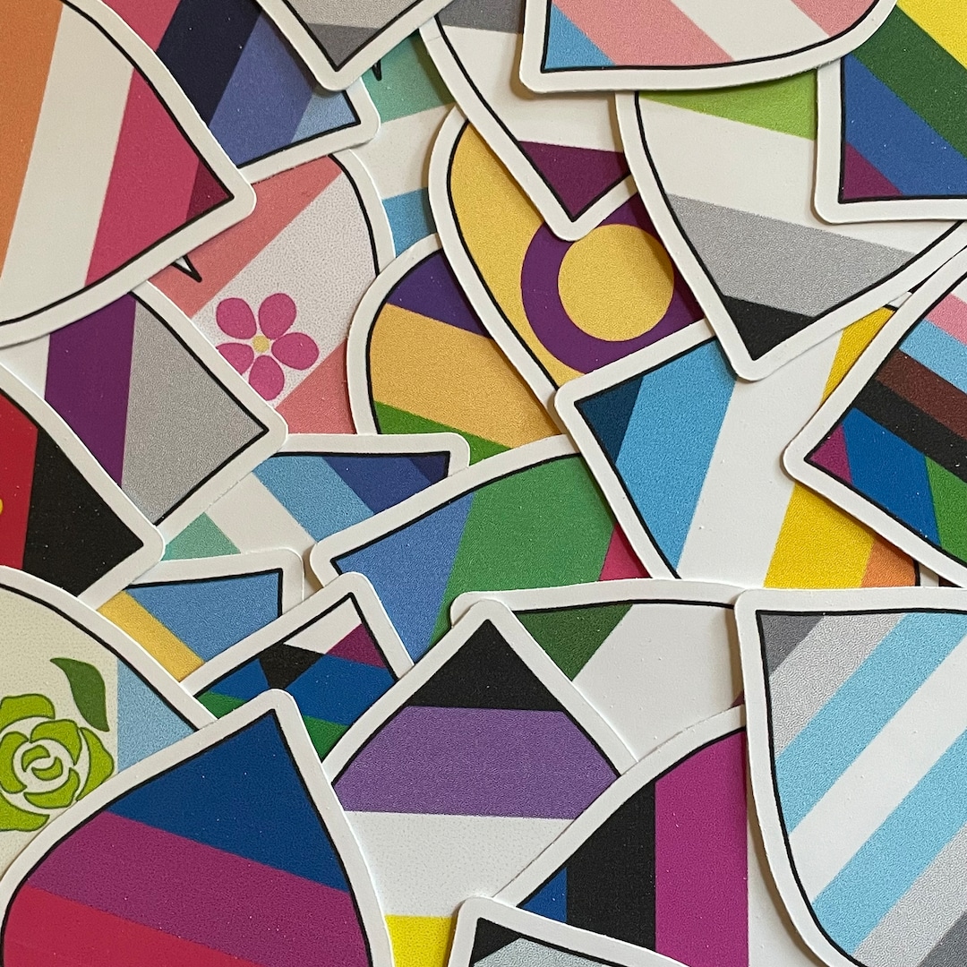 Pride Vinyl Stickers, Pride Heart Stickers, Car Decal, Laptop Decal ...