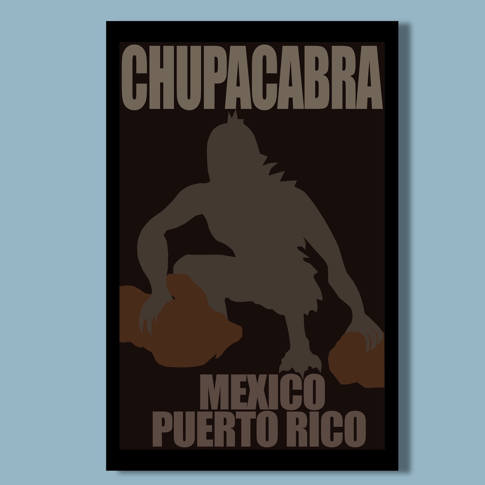 Chupacabra, Cryptid Prints, Cryptids, Monsters, Living Room Decor, Home ...