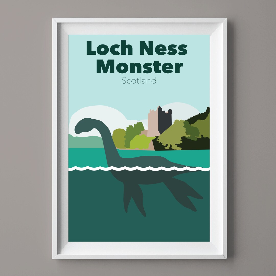 Loch Ness Monster Cryptid Print Monsters Living Room Decor - Etsy