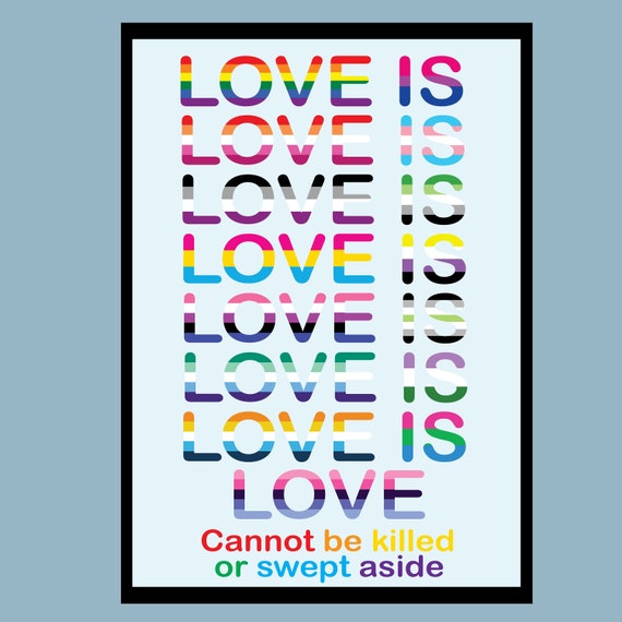 Love is Love Poster LGBTQ Poster Pride Poster LGBTQ Pride - Etsy