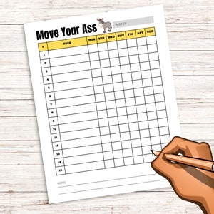 Weekly Checklist Motivational Chore Chart - Etsy