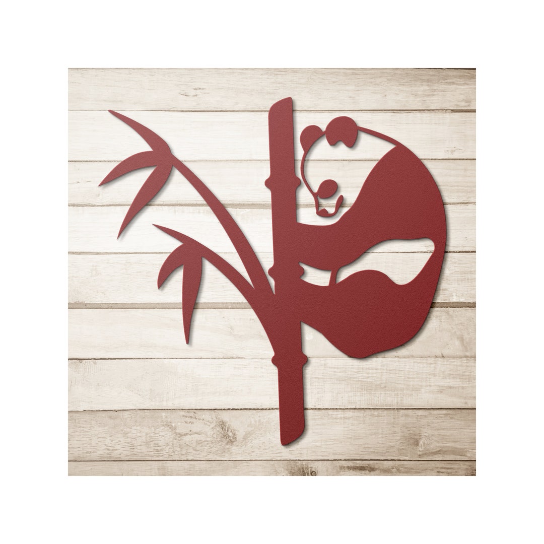 Panda Metal Wall Hanging, Panda Bear Wall Art, Nature Wall Design - Etsy