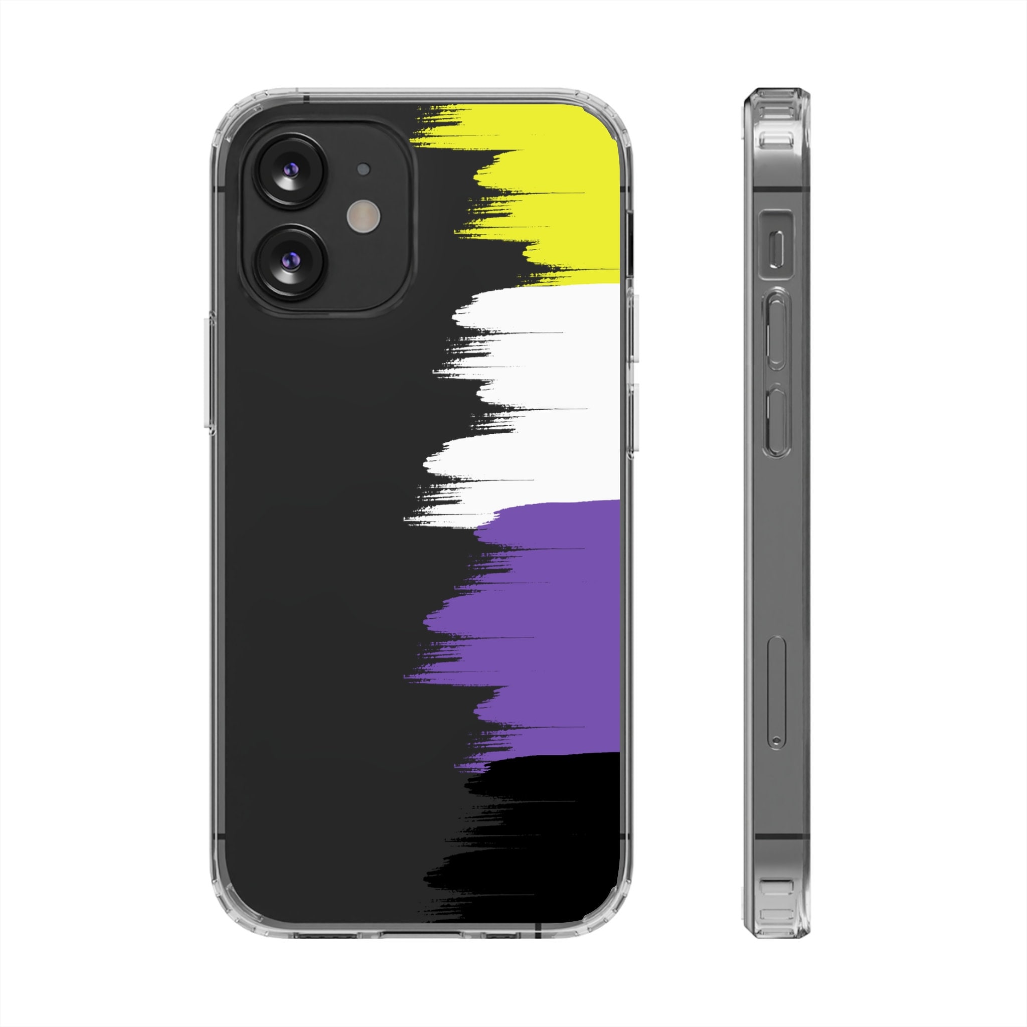 PRIDE MONTH: Nonbinary Pride Flag Colors Clear Phone Case for iPhone ...