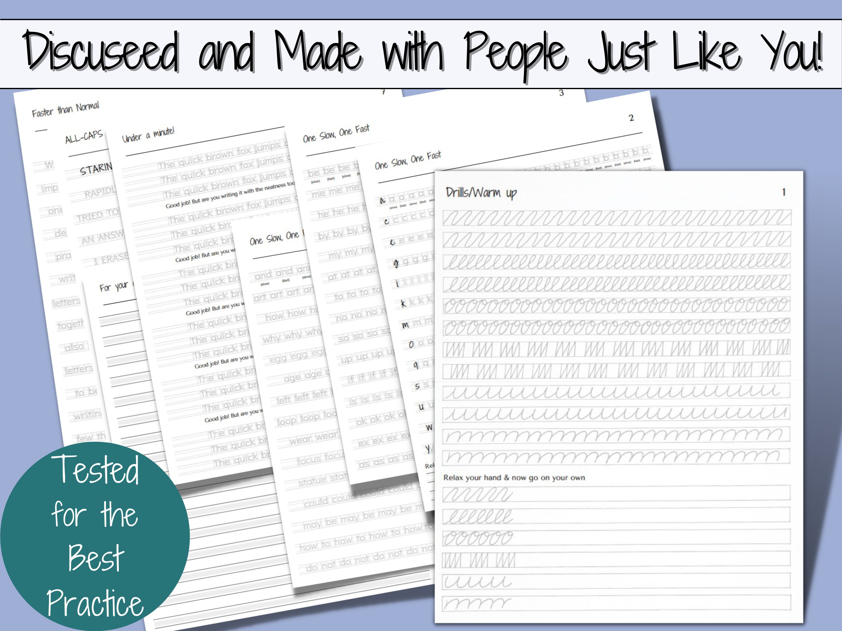 Practice Worksheets to Improve Your Fast Handwriting cursive/print ...