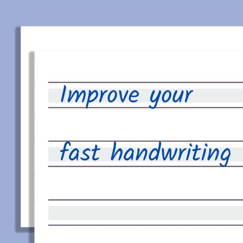 Better Fast Handwriting Practice Worksheets for Adults - Etsy Norway