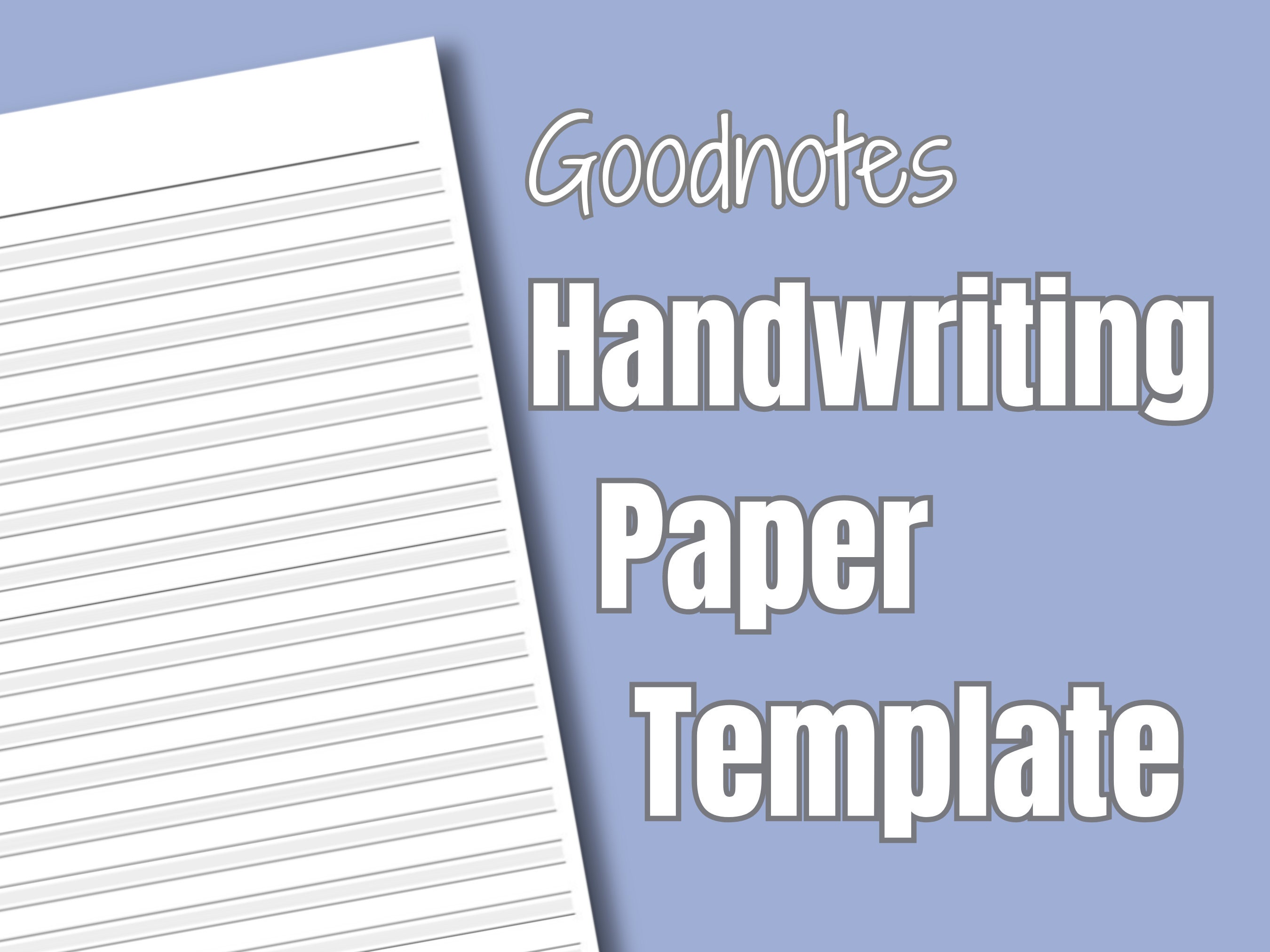 Goodnotes Handwriting Paper Template (A4) - Etsy