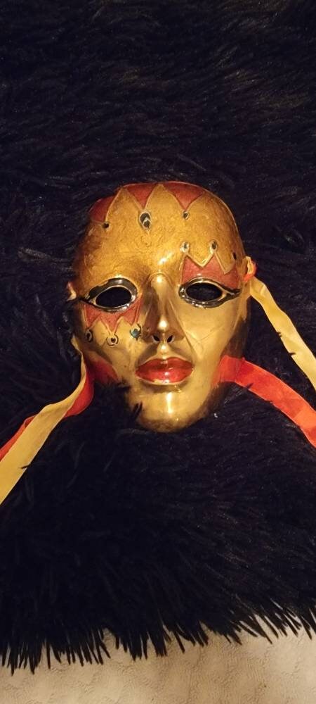 Vintage Viennese Brass Carnival Mask - Etsy