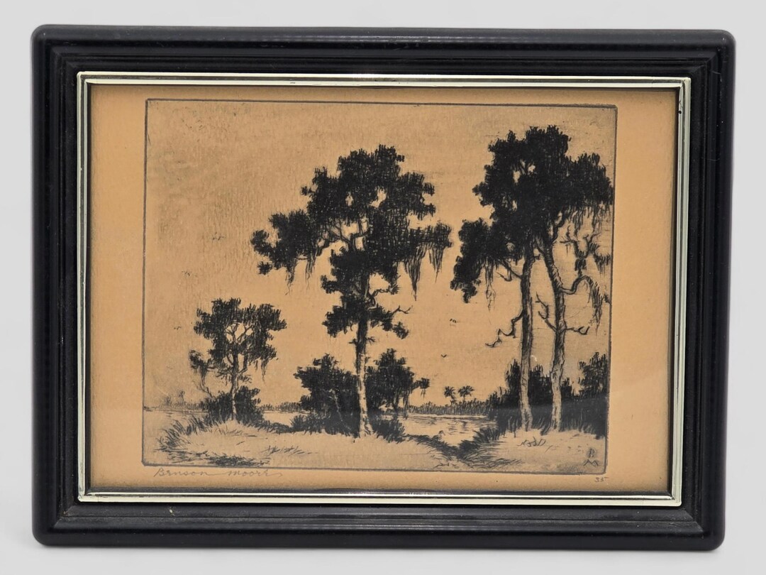 Limited Edition Benson Bond Moore Signed Landscape Etching - Etsy