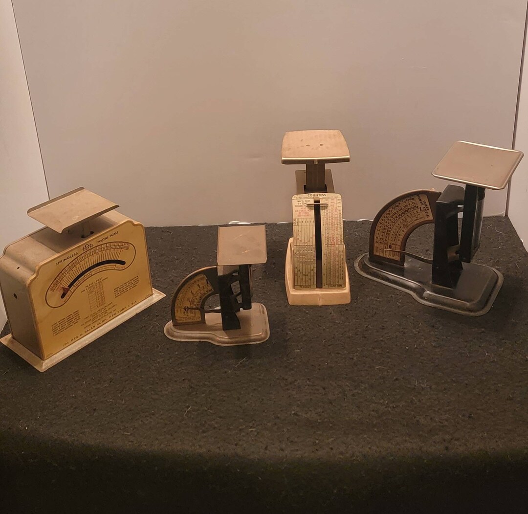 Set of 4 Working Antique Postal Scales - Etsy