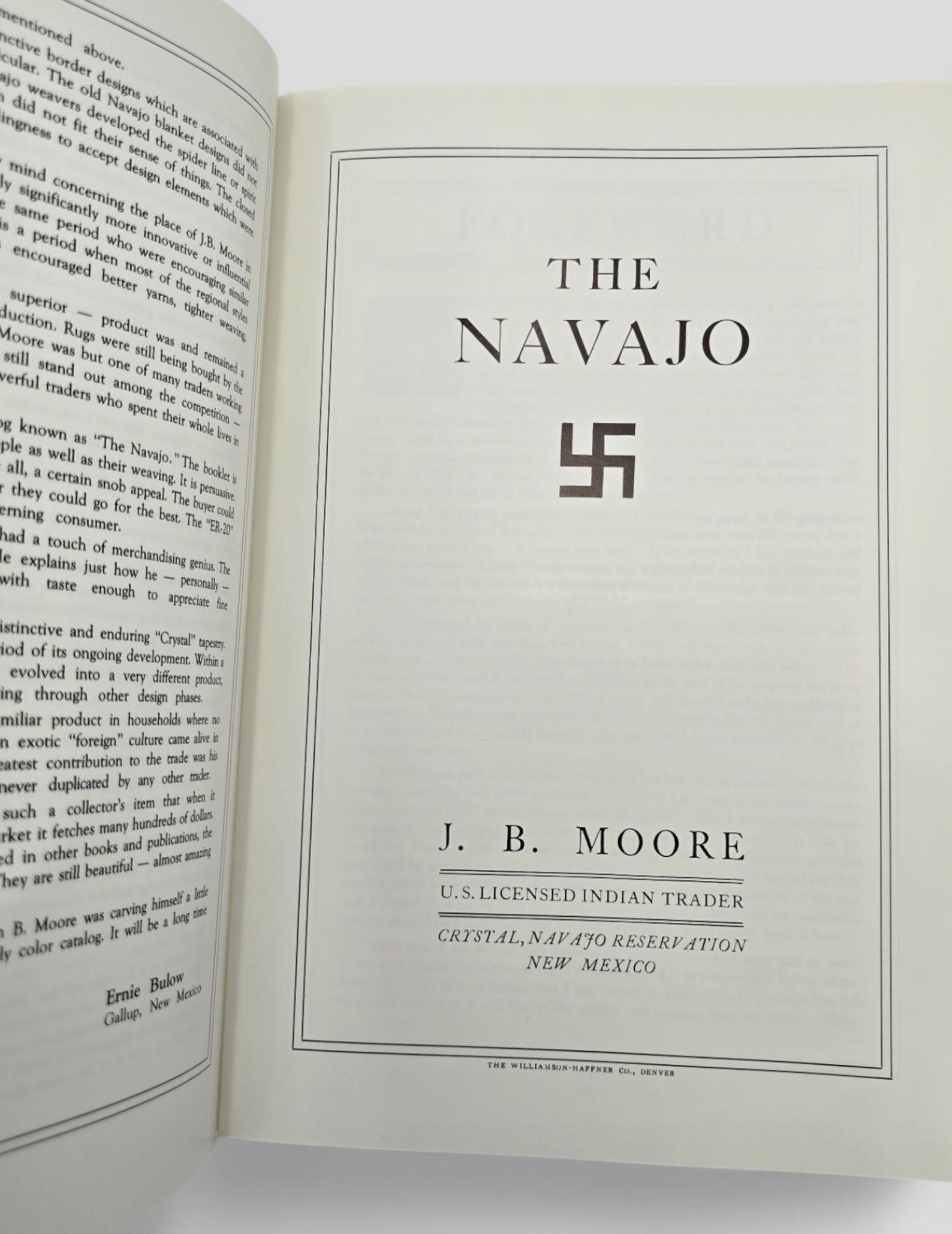 J.B. Moore's the Navajo Extraordinarily Rare First Printing 1911 Indian ...