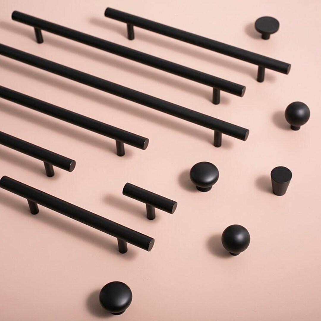 Frosted Matte Black Handle Modern Cabinet Pulls Handles Pull - Etsy