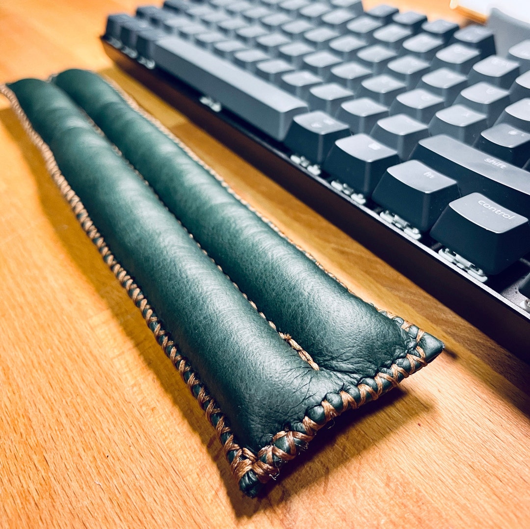 Palm Rest Keyboard Green Leather buffalo Palm Rest EDC Desk - Etsy