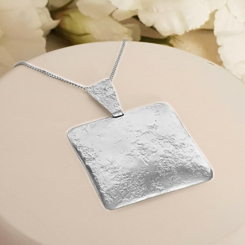 Large Silver Pendant - Etsy