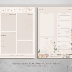 2022 Boho Editable Planner | 2022 Boho Printable Planner | Daily ...