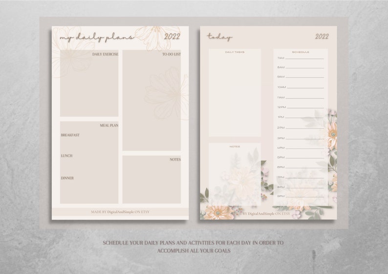 2022 Boho Editable Planner | 2022 Boho Printable Planner | Daily ...