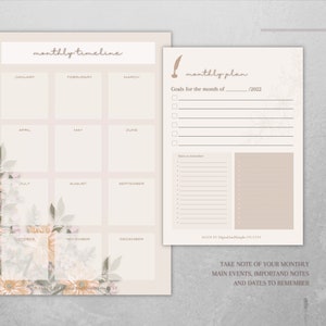 2022 Boho Editable Planner | 2022 Boho Printable Planner | Daily ...