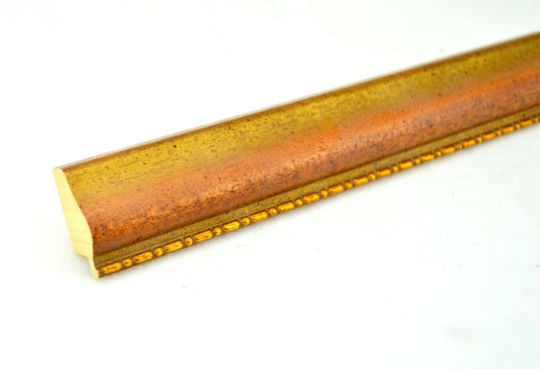 Solid Wood Picture Frames in Copper and Gold Colors With Carving ...