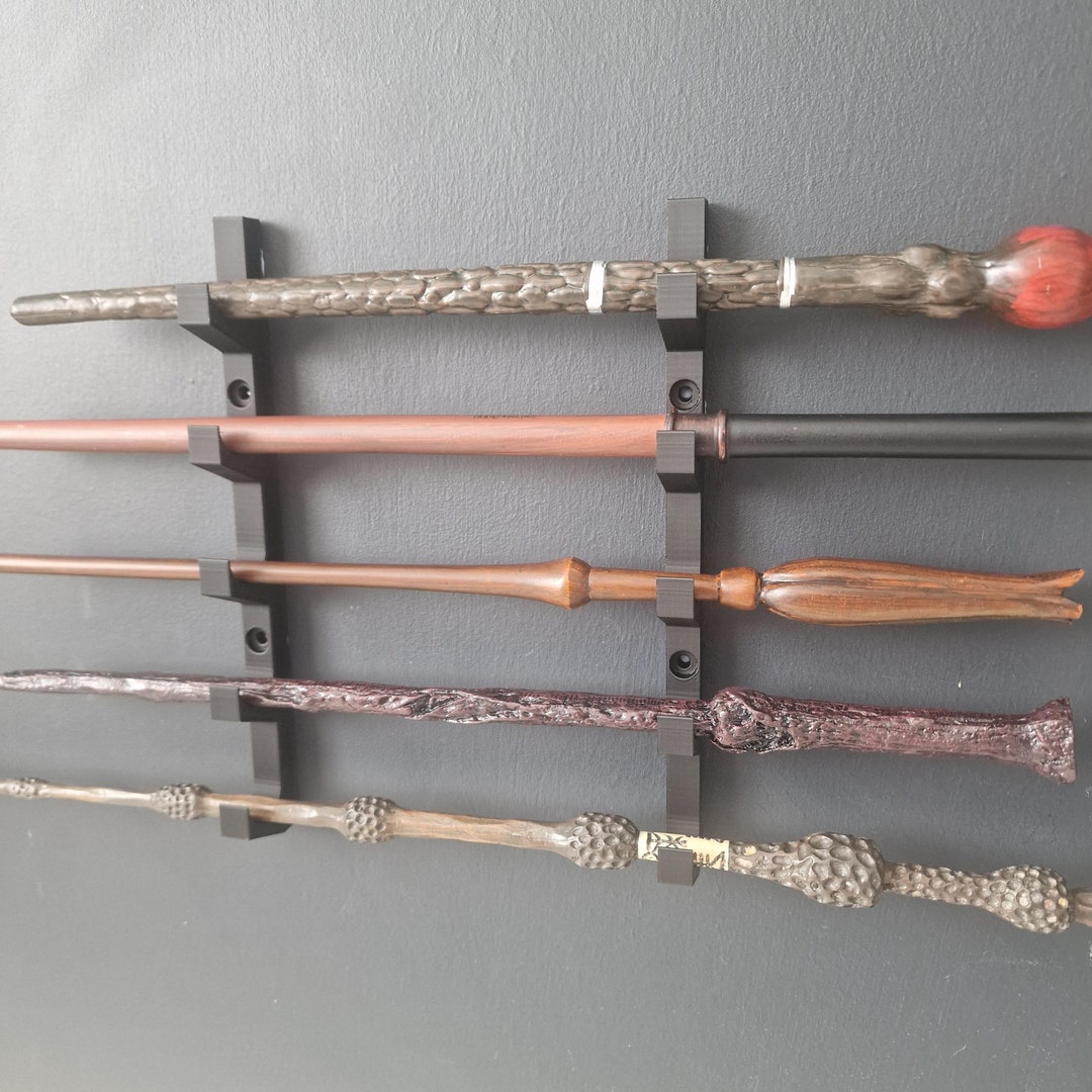 Harry Potter Wand Wall Mount Display Stand Holder - Each Holds 5 Wands ...