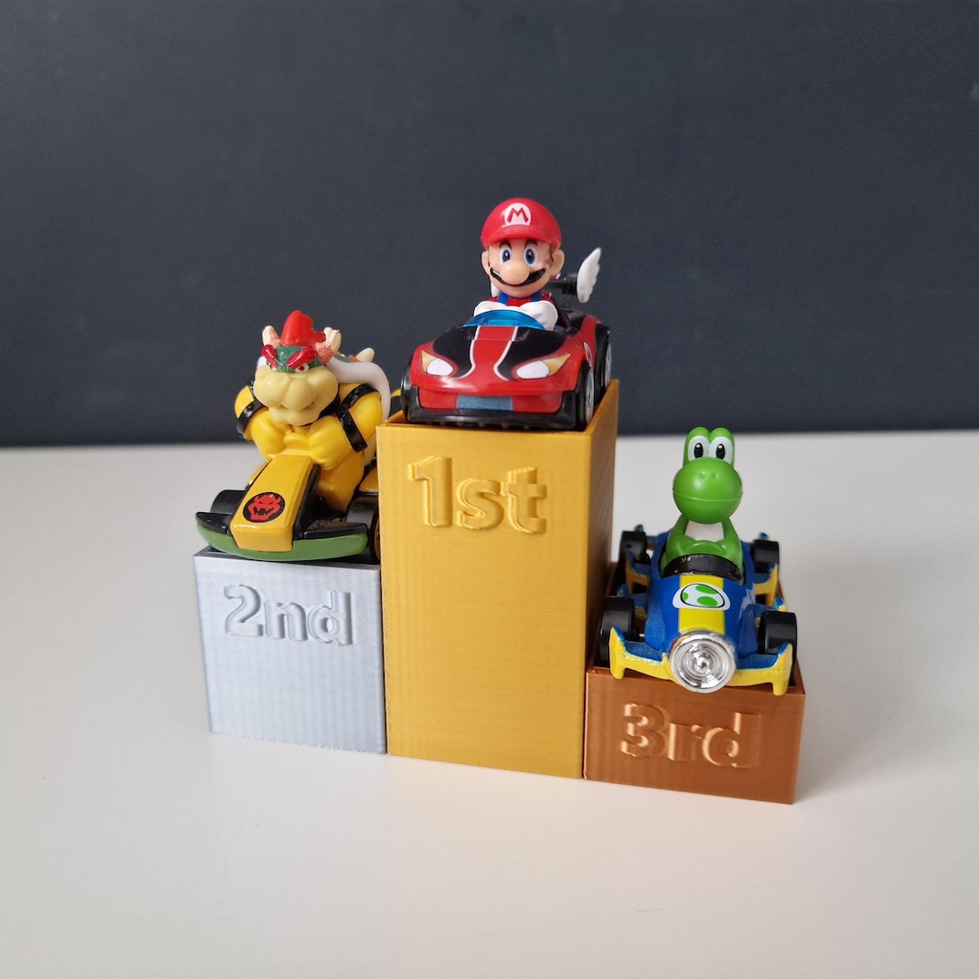 Racing Podium for Mario Kart Hot Wheels - First, Second, Third Place - Etsy