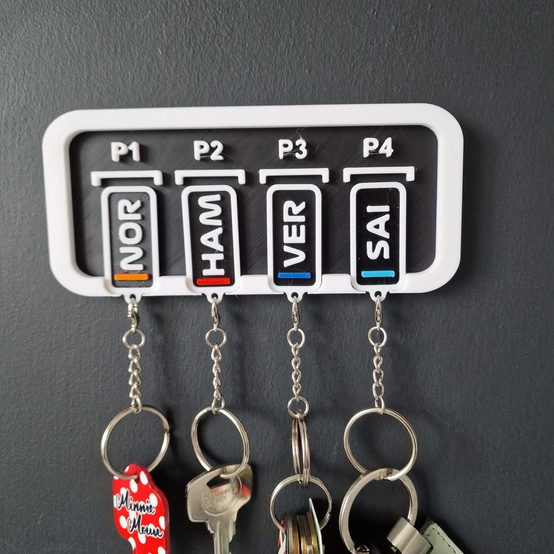 F1 (formula One) Inspired Driver Key Holder With 4x Driver Keyrings ...
