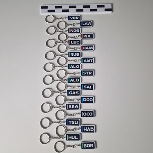 F1 (formula One) Inspired Driver Key Holder With 4x Driver Keyrings ...