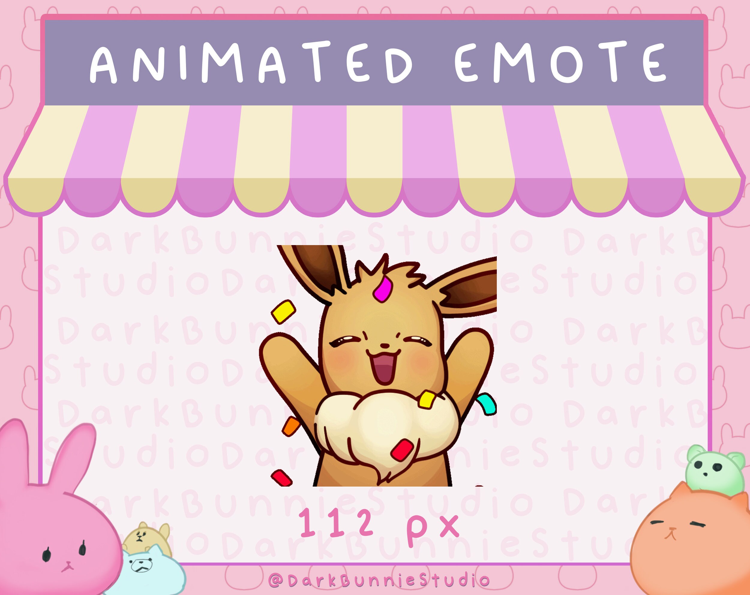 Eevee Hype ANIMATED EMOTE para Twitch y Discord | Etsy México