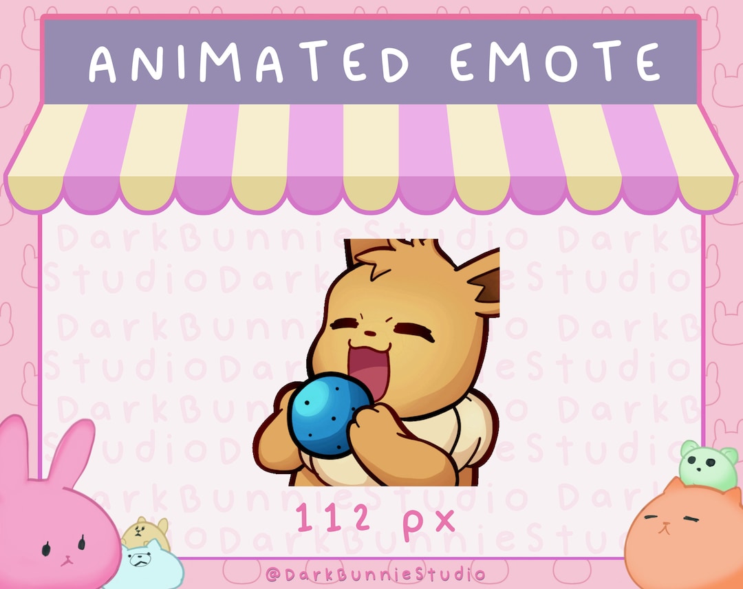 Eevee Eating ANIMATED EMOTE for Twitch and Discord - Etsy