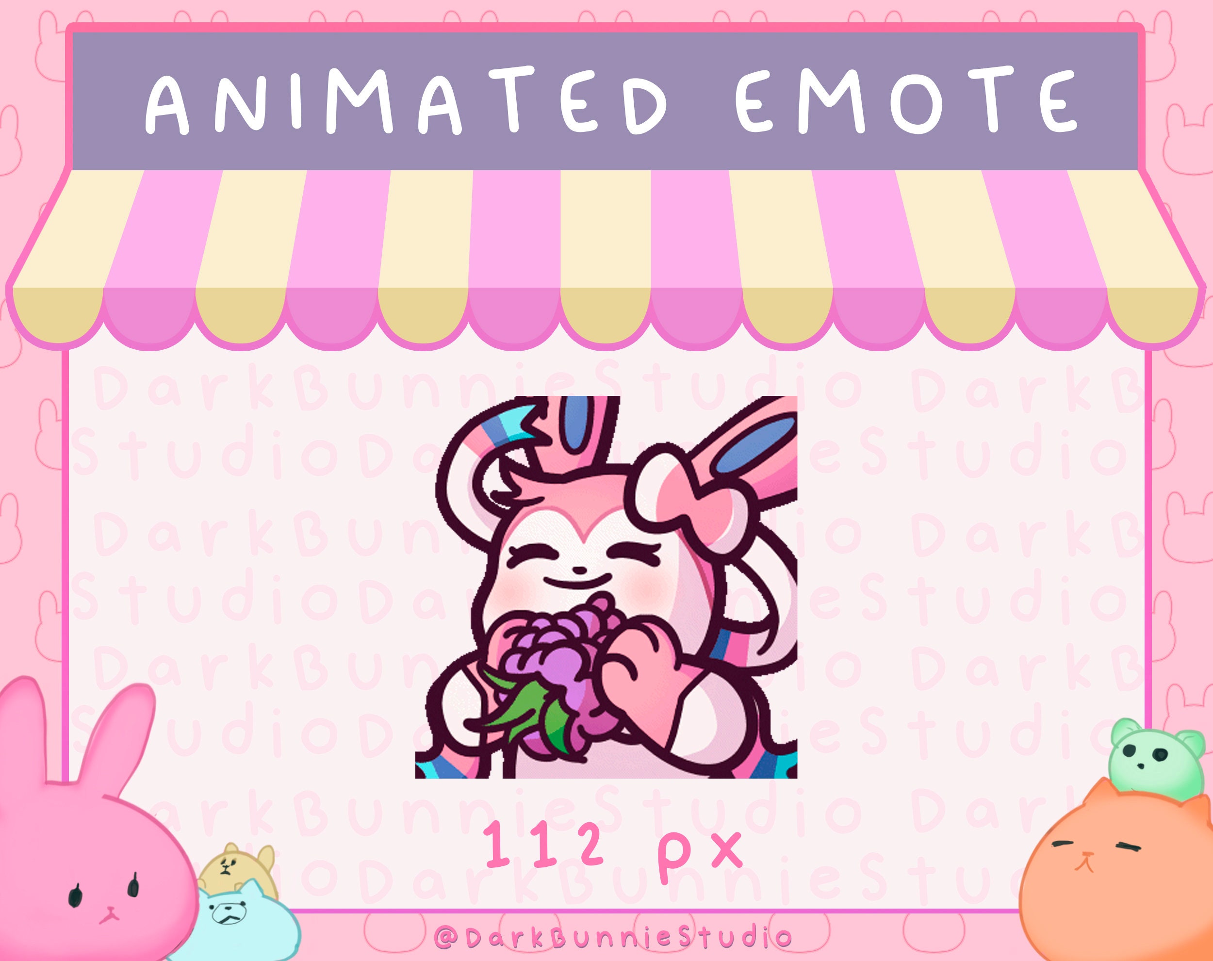 Eevee Eating ANIMATED EMOTE for Twitch and Discord - Etsy