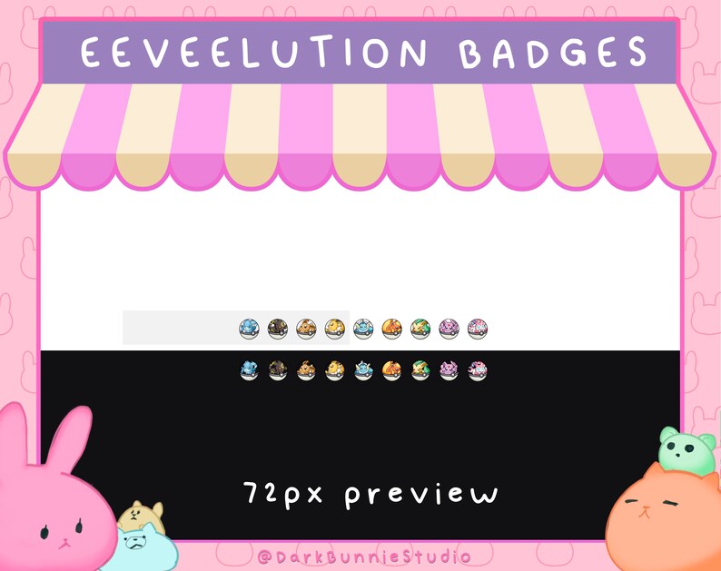 Eevee Evolution in Pokeball Badges Twitch Discord - Etsy