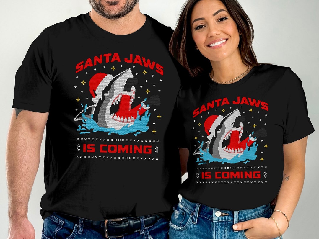 Santa Jaws is Coming Jaws Shirt Jaws Christmas Top Jaws - Etsy