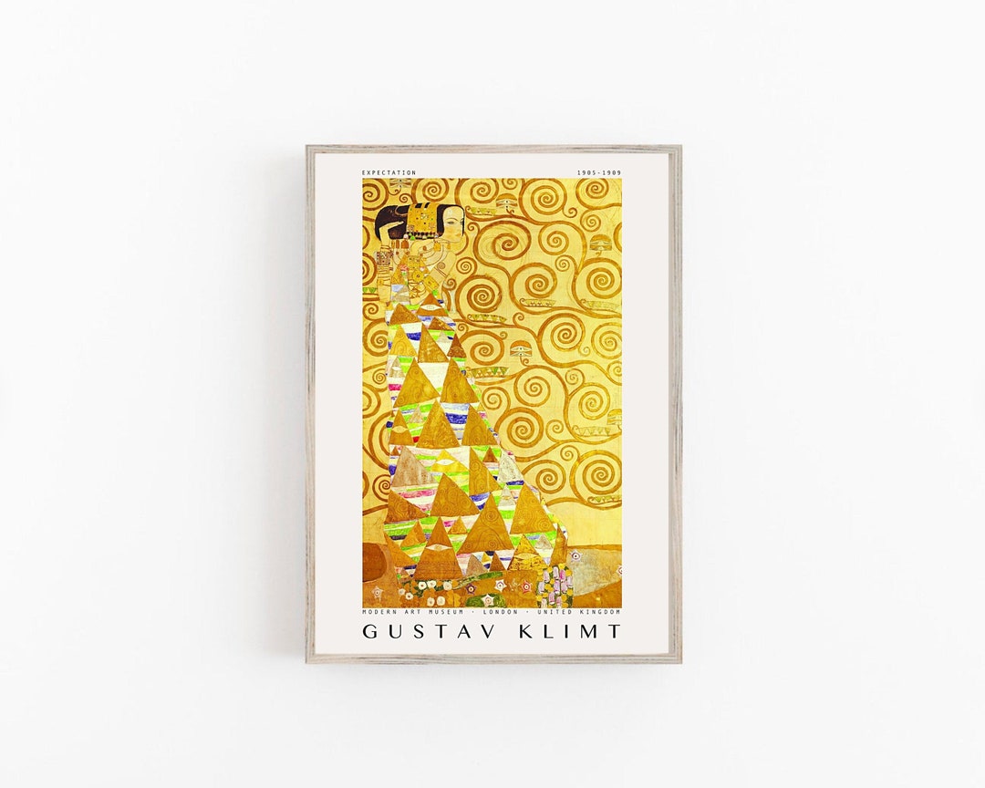 Klimt Exhibition Poster, Expectations Vintage Poster, Retro Prints ...