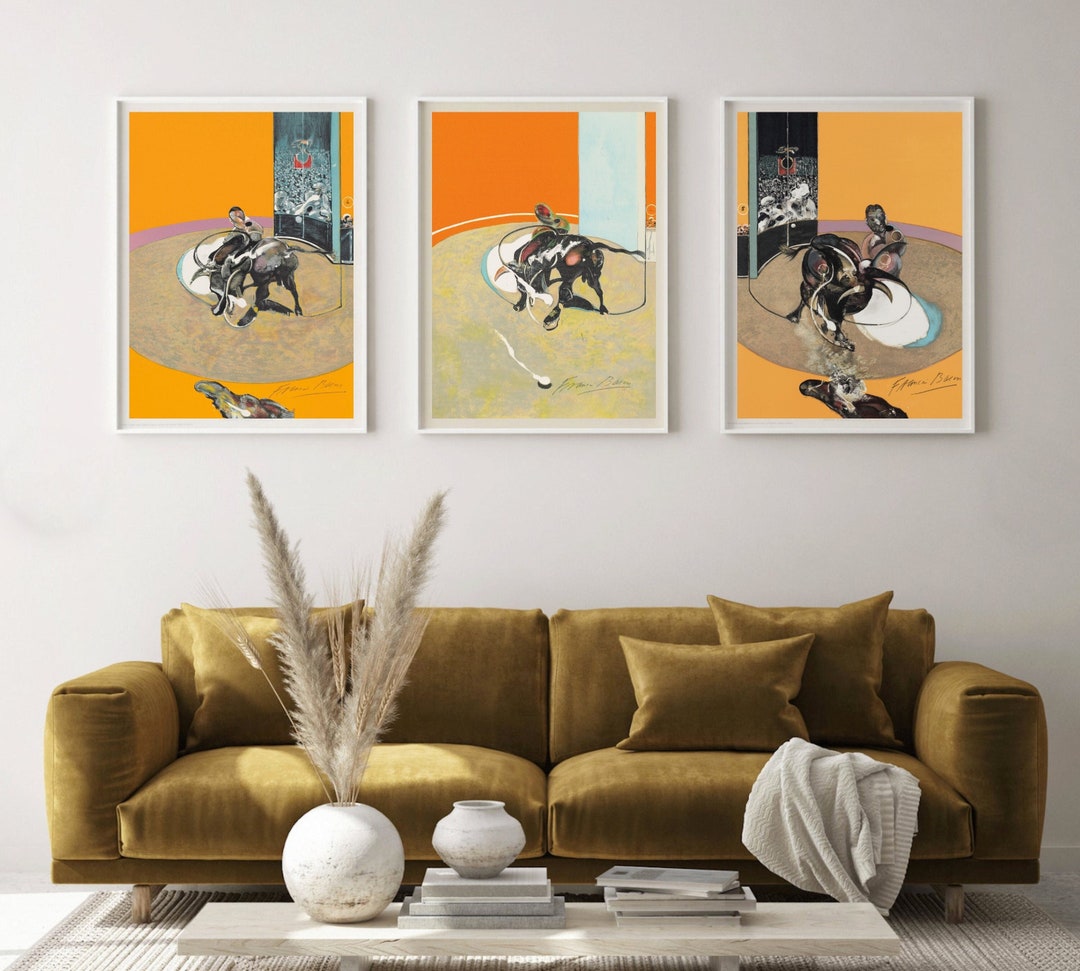 Francis Bacon Set of 3 Triptych Posters, Crucifixion, Vintage Wall Art ...
