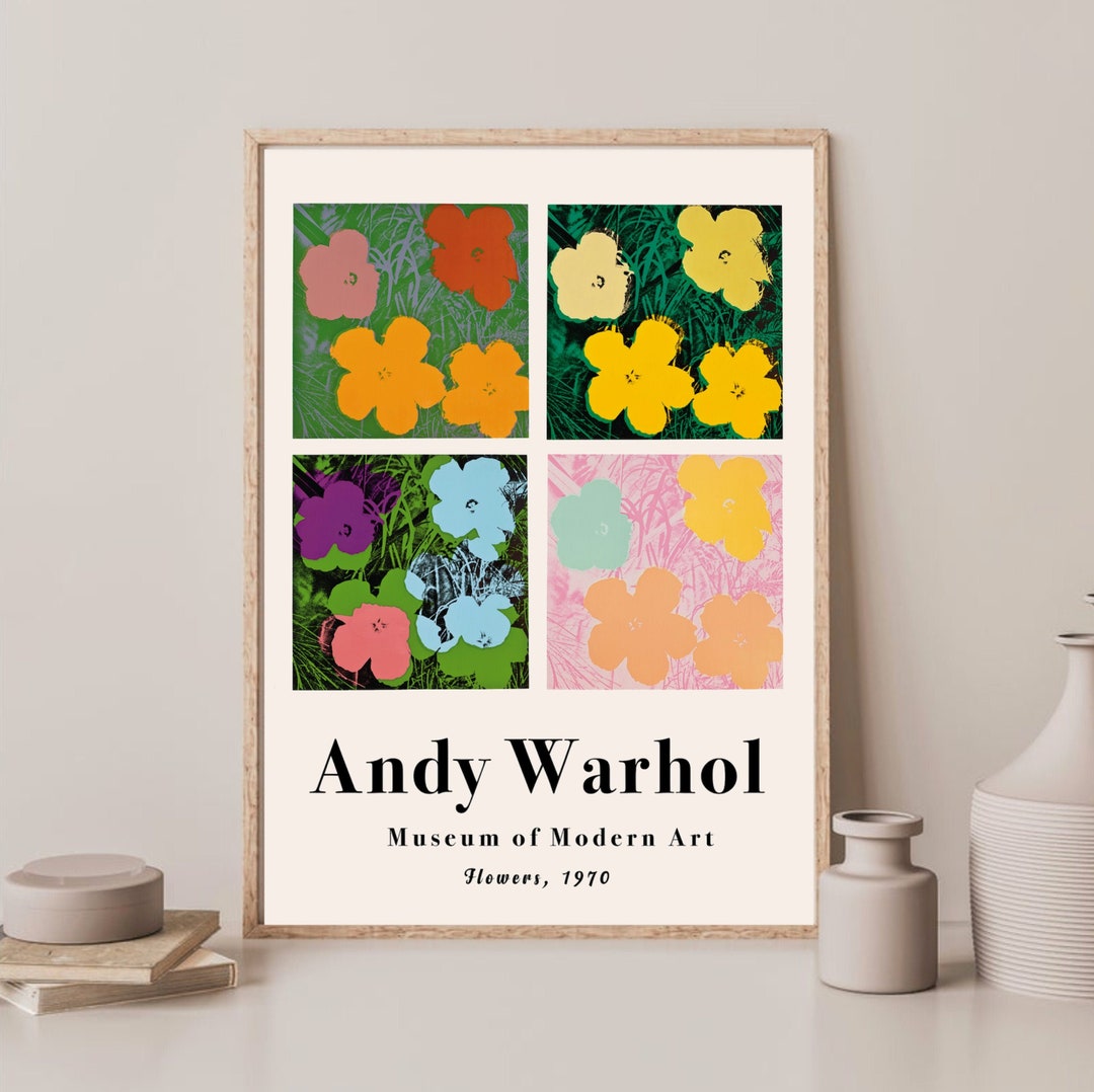 Andy Warhol Flower Poster, Vintage Exhibition Art,art Exhibition Print ...