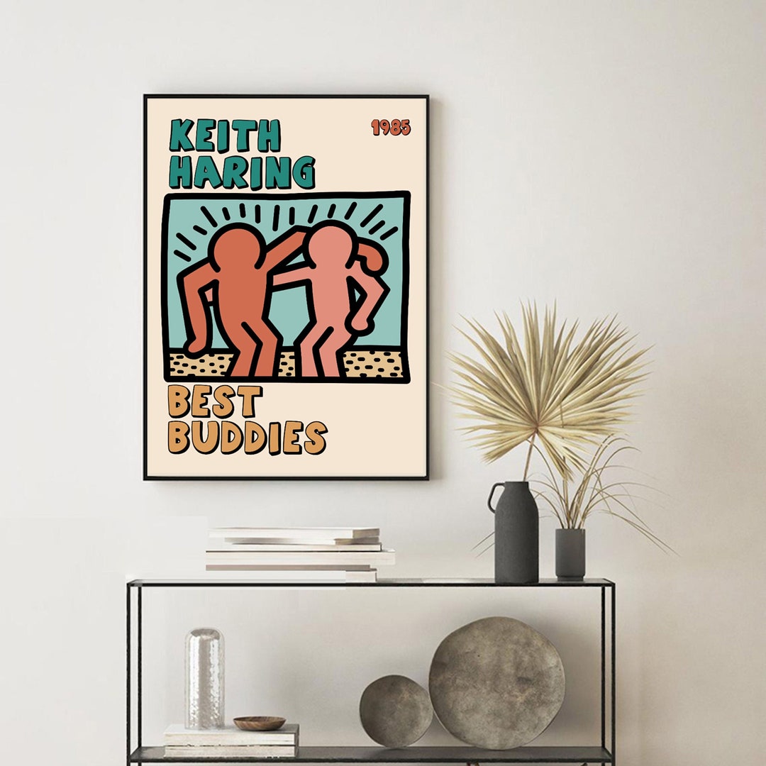 Keith Haring Best Buddies,keith Haring Poster,keith Haring Print,keith ...