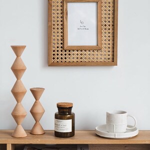 Natural Rattan Photo Frame,5x7 In'' Glass Natural Photo Frame,hand ...