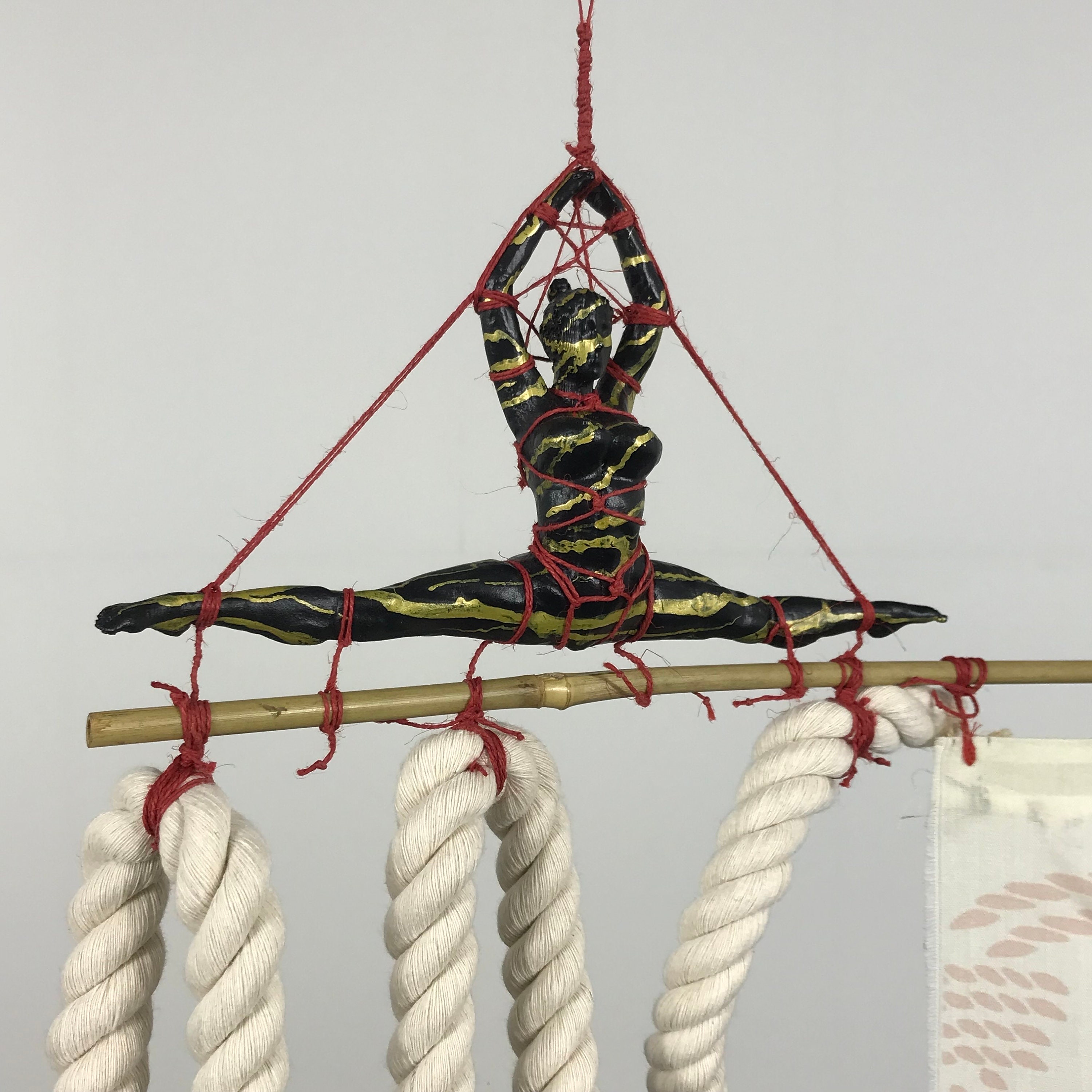 Shibari tapestry and in Figure Black and Gold - Etsy