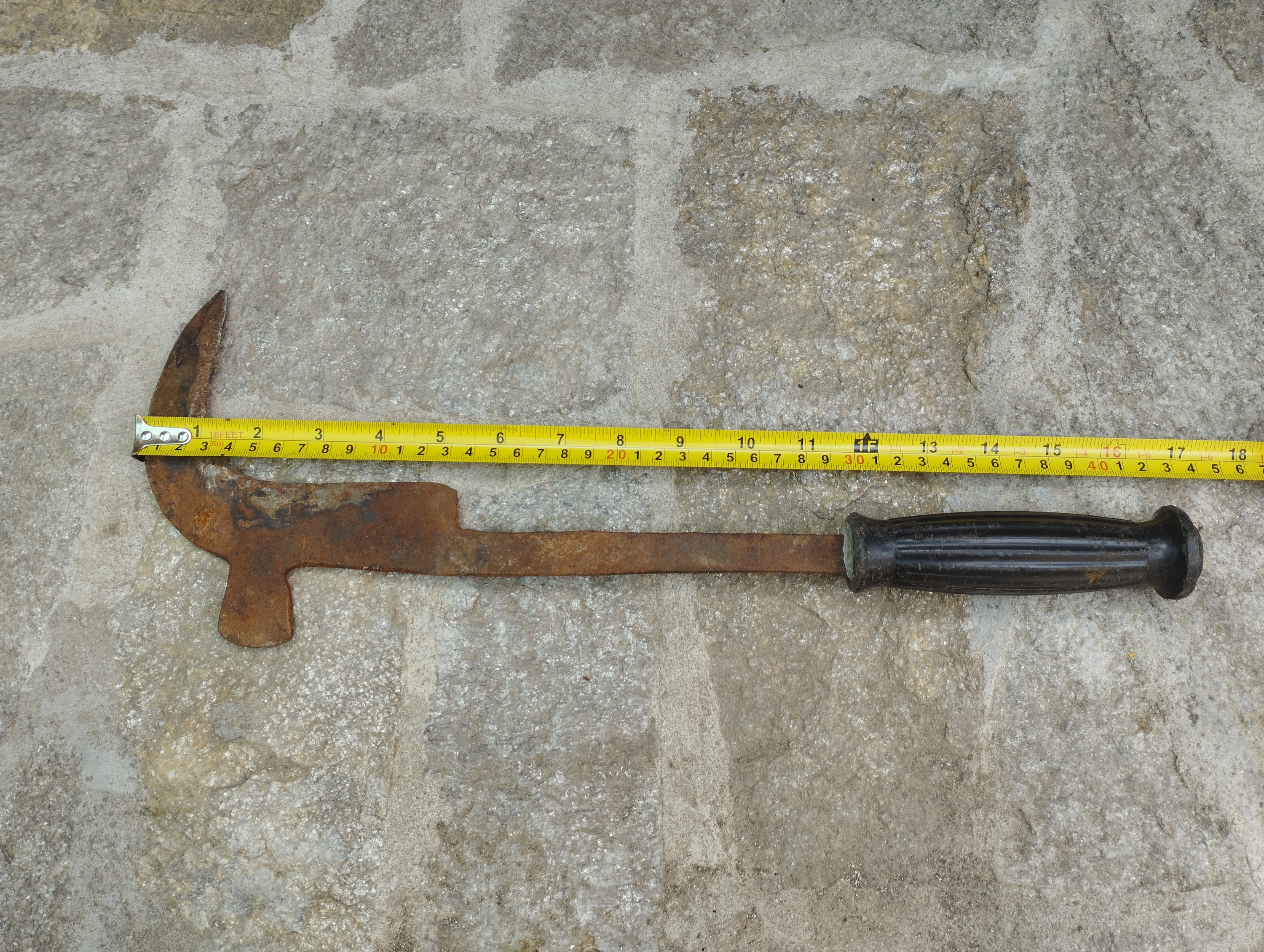 Retro Sickle With Handle, Billhook, Hand Forged Sickle, Primitive Rusty ...