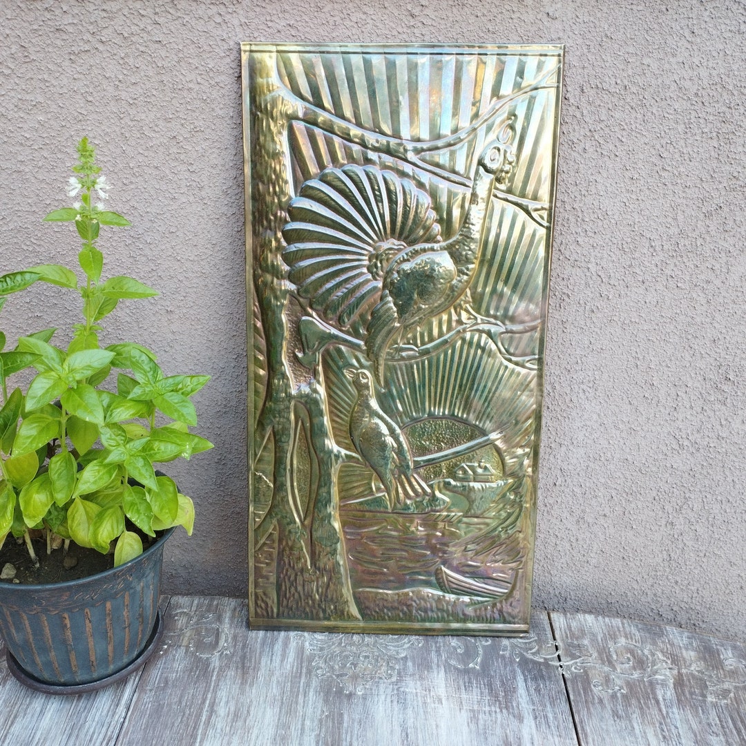Vintage Copper Picture, Embossed Picture, Soviet Wall Decoration, Old ...