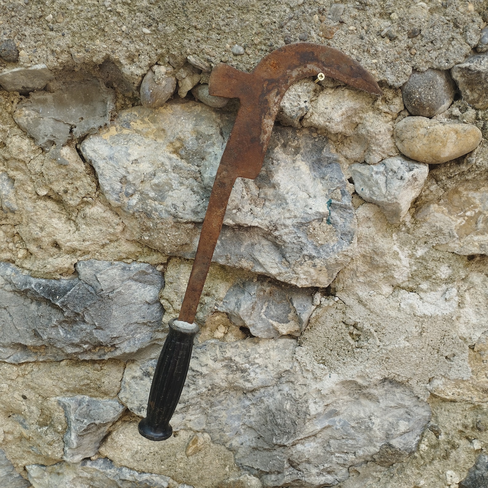 Retro Sickle With Handle, Billhook, Hand Forged Sickle, Primitive Rusty ...