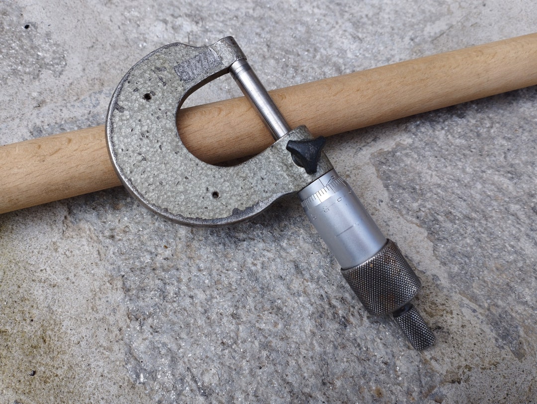 Vintage Micrometer, Measuring Tool, Micrometer Measure Device 0-25 Mm ...