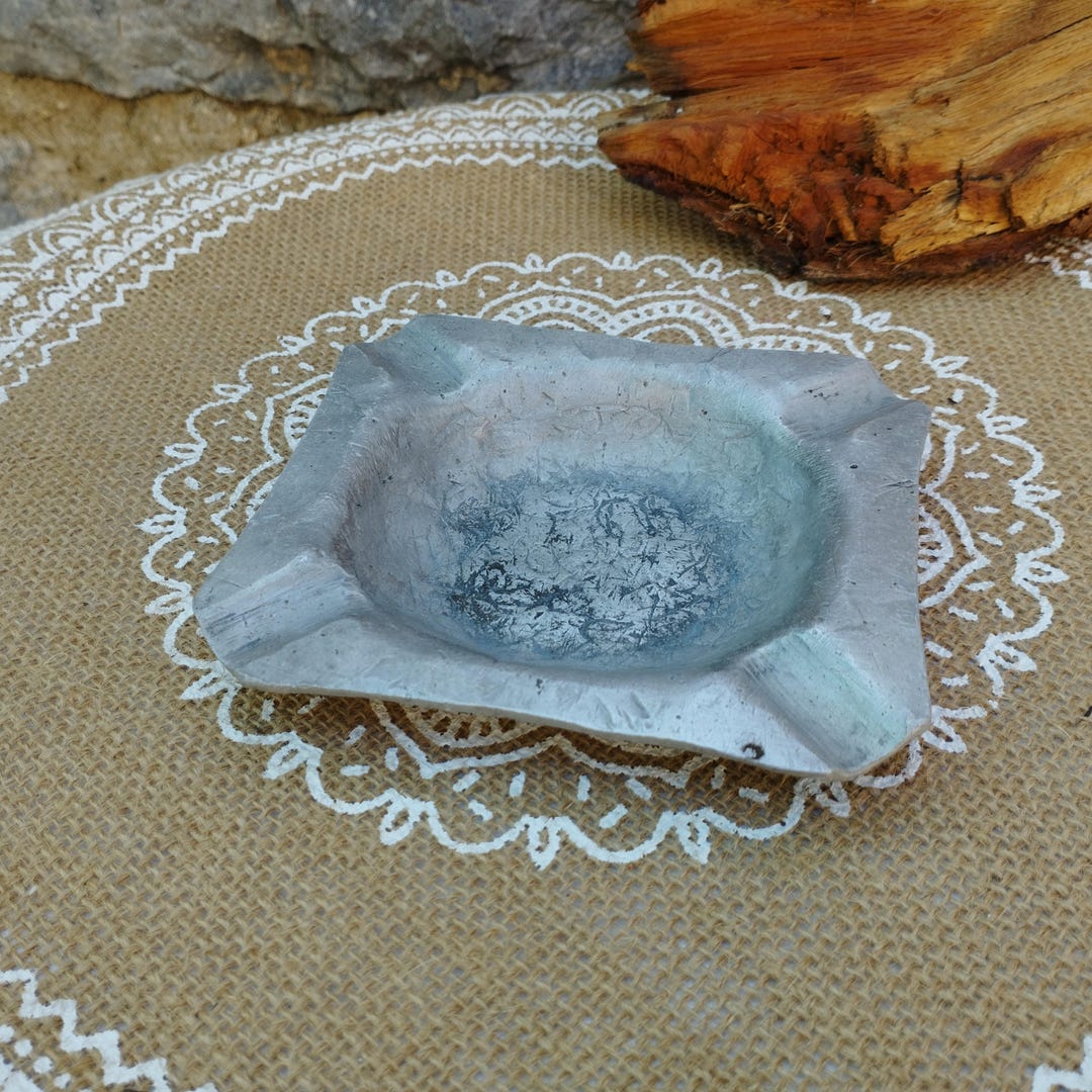 Vintage Aluminum Ashtray, Simple Ashtray, Metal Ashtray, Gift for ...