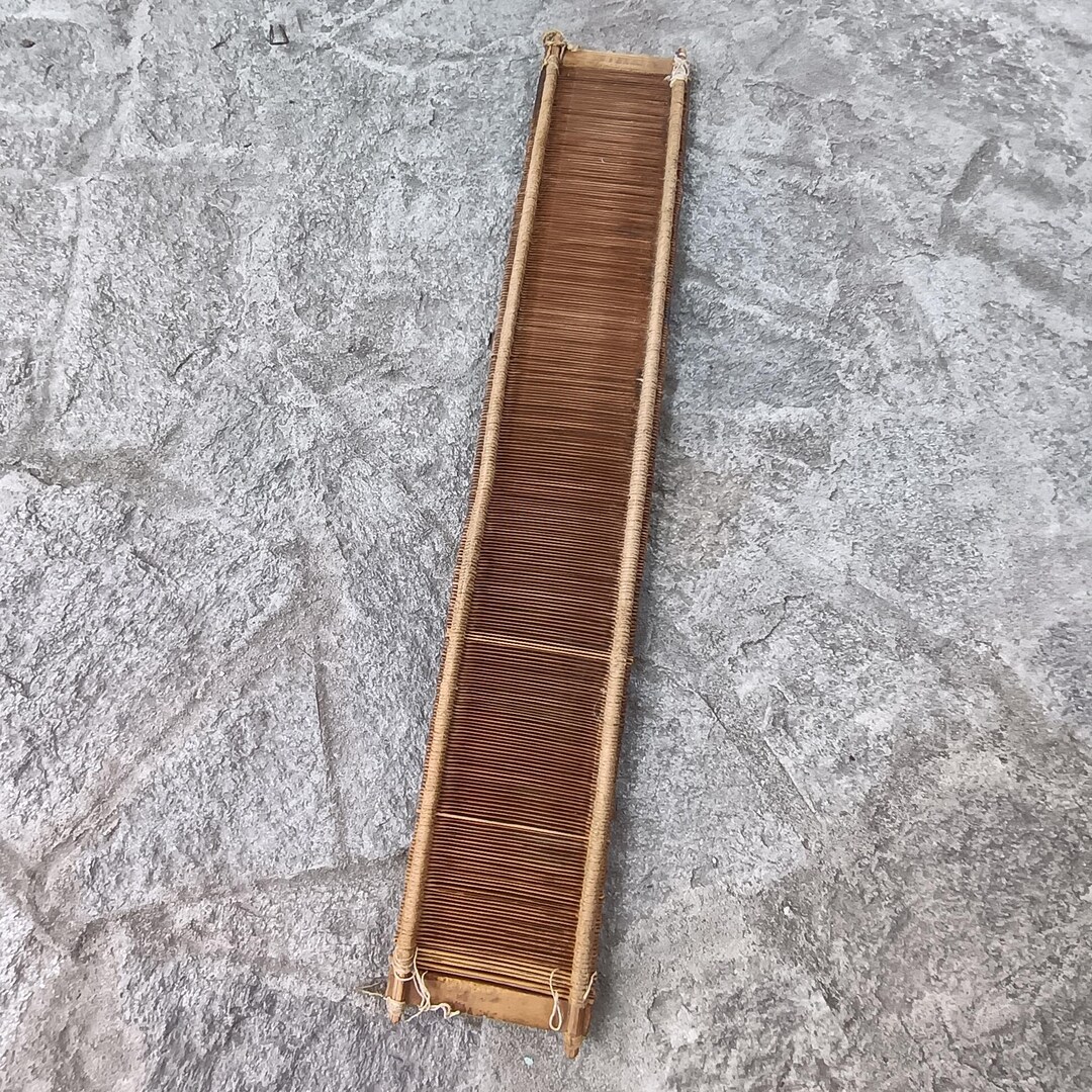 Vintage Wooden Weaving Reed: Rustic Hand Loom Decor (23.6''), Primitive ...