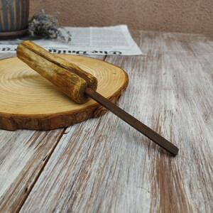 Primitive Metal File With Wooden Handle, Triangle Metal File, Vintage ...