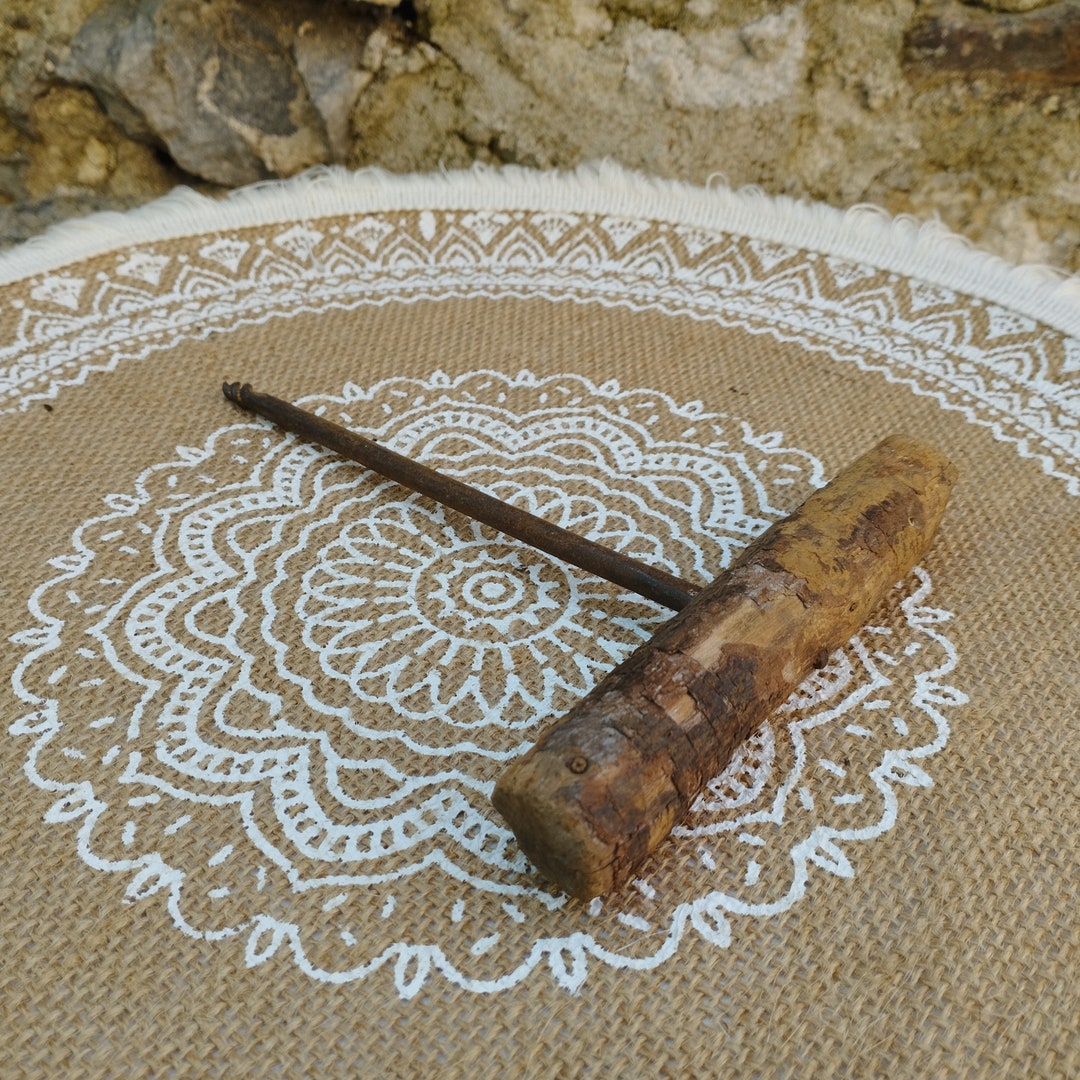 Vintage Primitive Auger, Antique Hand Drill, Drill for Wood, Decoration ...