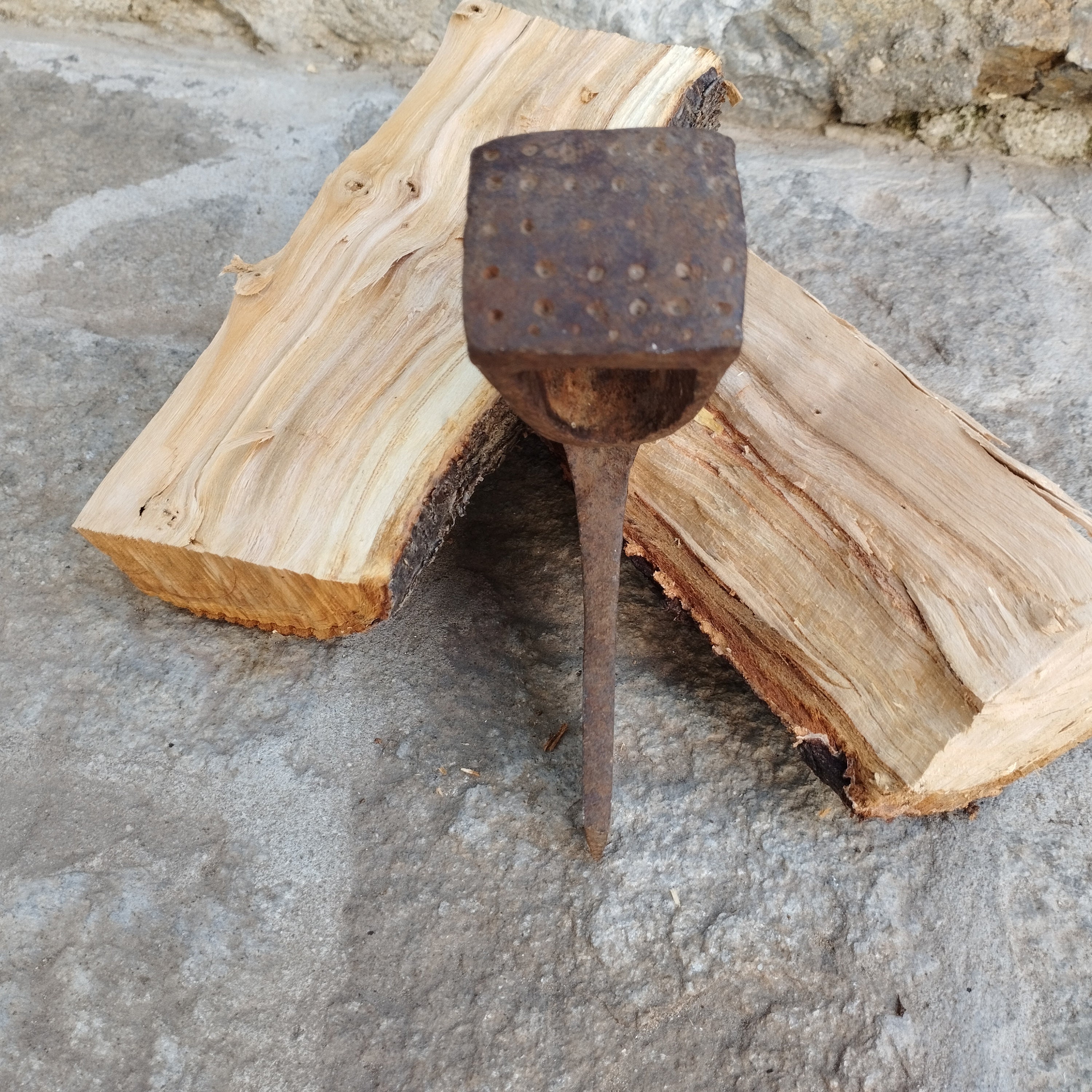 Antique Metal Rusted Ax Head, Primitive Ax Head, Old Farm Axe, Hand ...